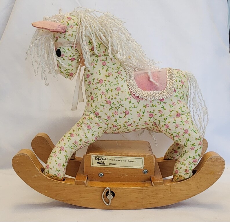 Vintage 1986 Enesco Musical Rocking Horse Plays Rock A Bye Baby - Etsy