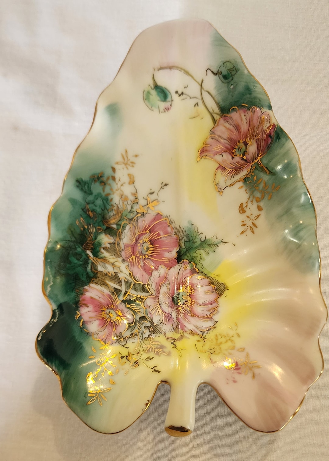 Vintage Lefton China Elegant Pattern Decorative Dish - Etsy