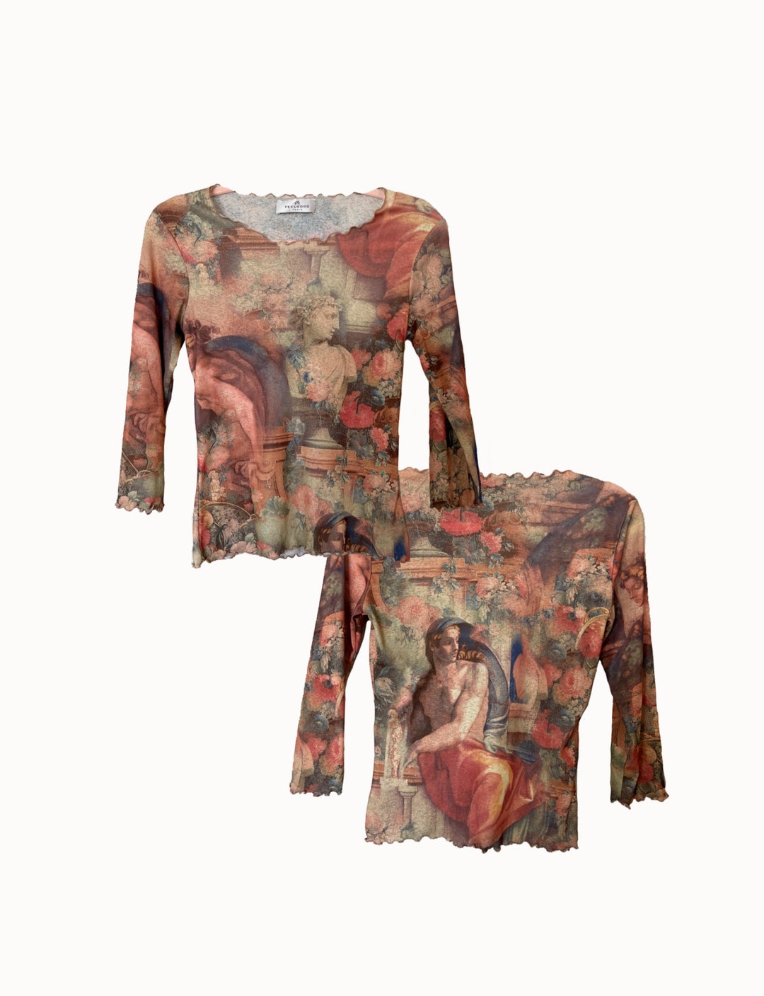 Custo /cop Copine Euro Unique Renaissance/ Greek Faces Micromesh Top - Etsy