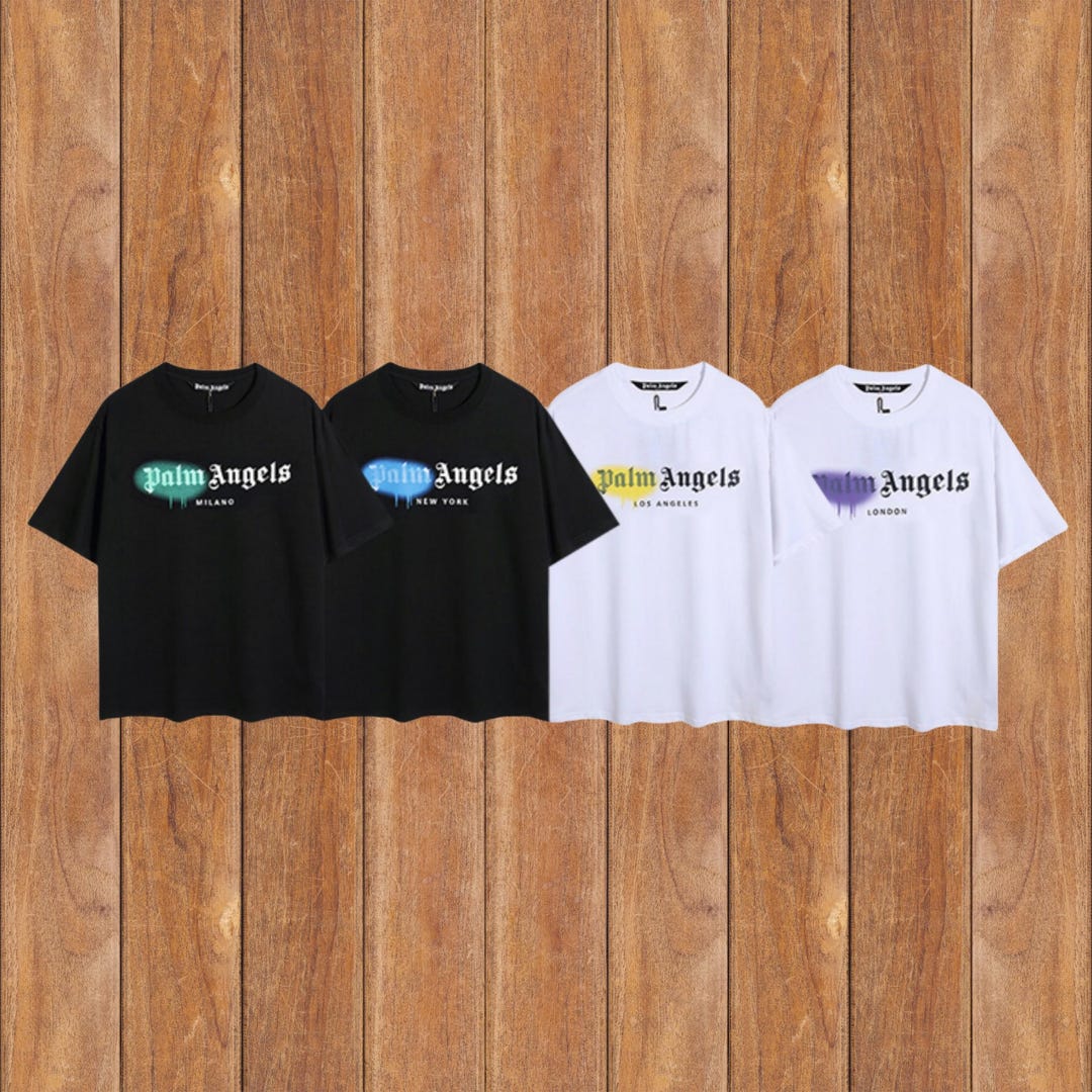 Palm Angels Tshirt, Gender Neutral Adult T Shirts,palm Angels Casual ...
