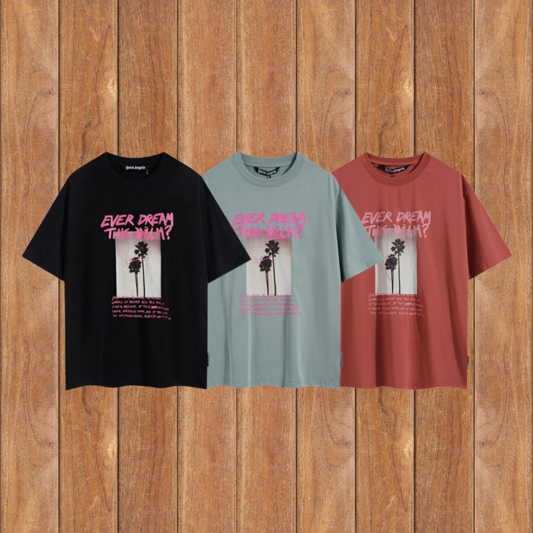 Palm Angels Tshirt, Gender Neutral Adult T Shirts,palm Angels Casual ...