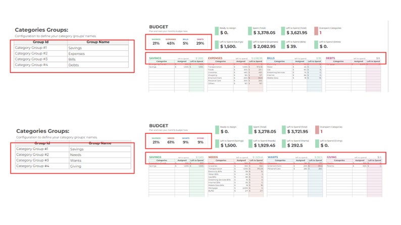 Customizable Monthly Budget Template, Simple Budget Planner, Google ...