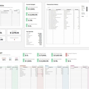 Customizable Monthly Budget Template, Simple Budget Planner, Google ...