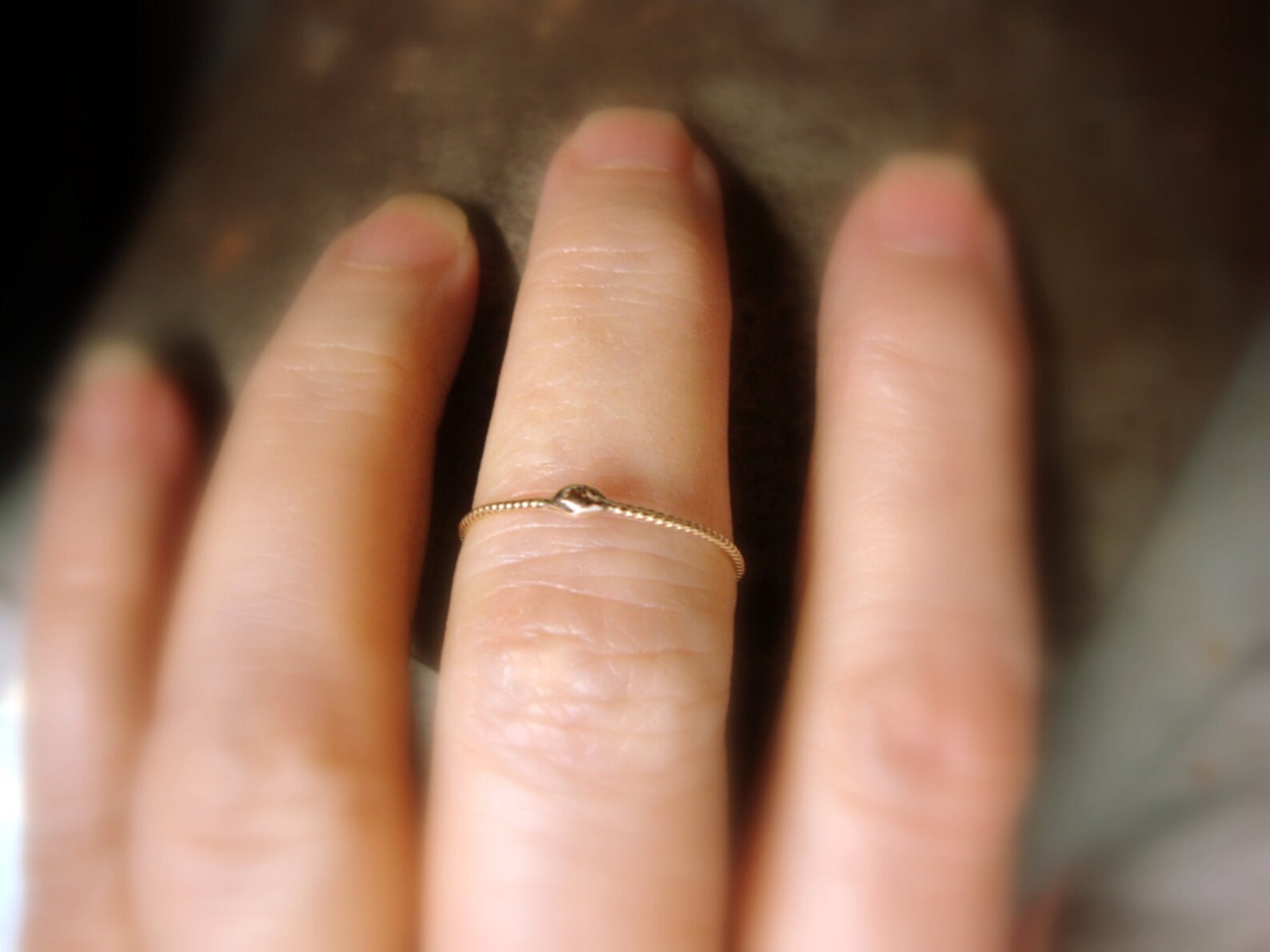 Ring Tiny BUMP in 10K, 14k Solid Gold, OR Sterling Silver -custom Size ...