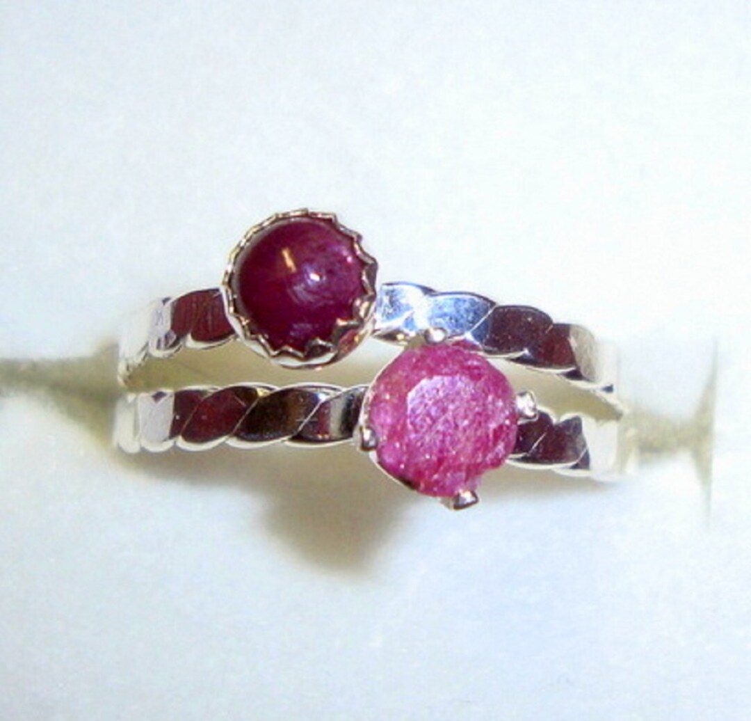 Ring - Feminine Natural Genuine Ruby - 1/3 Ct, Conflict Free Eco ...