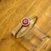 Ruby Ring in Solid Gold, Silver or Gold Filled, 4mm Lab Ruby , Tube ...