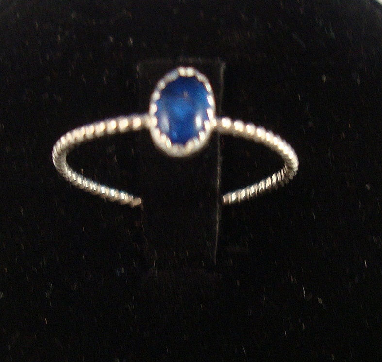 Sapphire Blue Color Vintage 6x4 Swarovski Stone in New Ring - Etsy