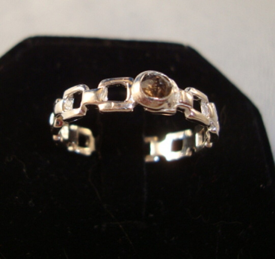 Ring Smokey Linky Slinky - Reclaimed/recycled .925 Sterling Silver ...