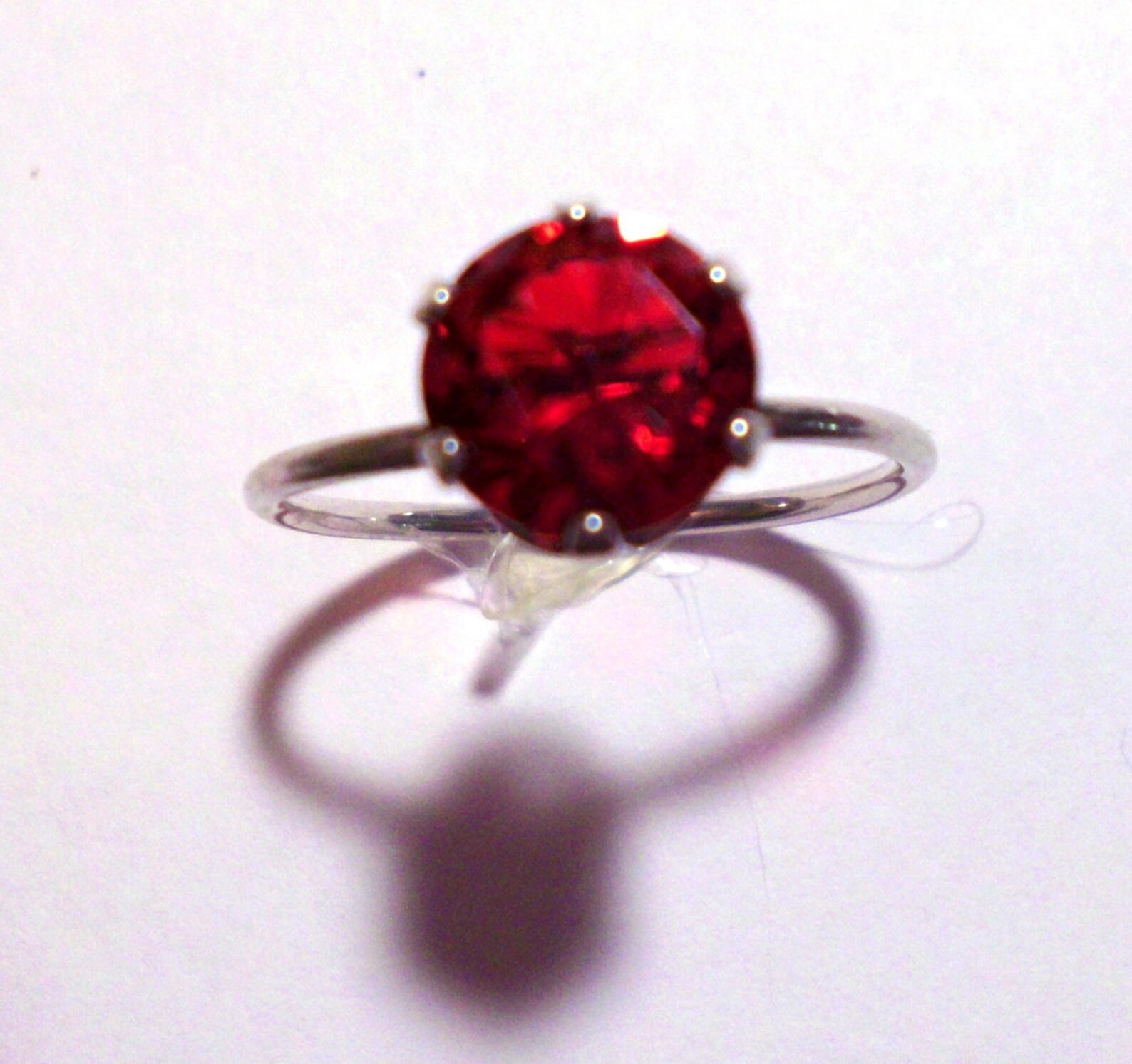 Ring Fiery RED 8mm Solid Sterling Silver Screaming Red- Custom Handmade ...