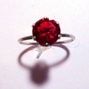 Ring Fiery RED 8mm Solid Sterling Silver Screaming Red- Custom Handmade ...