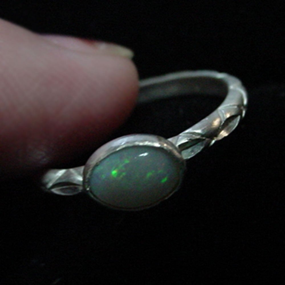 Opal Ring in Solid Sterling Silver Ring Custom Made in Your - Etsy