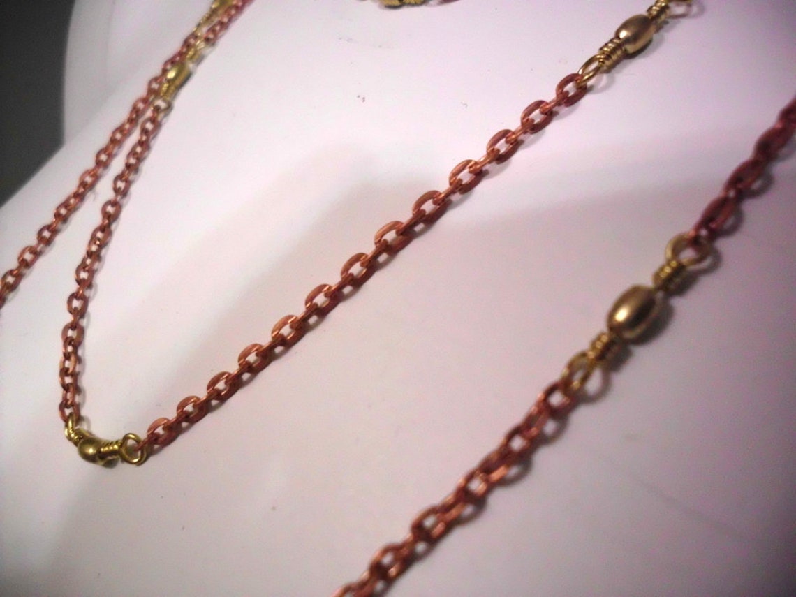Vintage Copper and Gold Color 5 Foot Necklace Chain. | Etsy