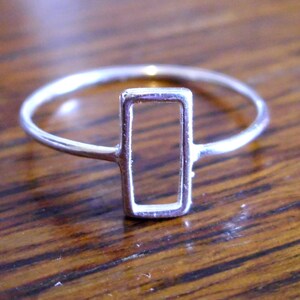 Rectangle Ring - Solid Sterling Silver is Eco Friendly From Recycled ...
