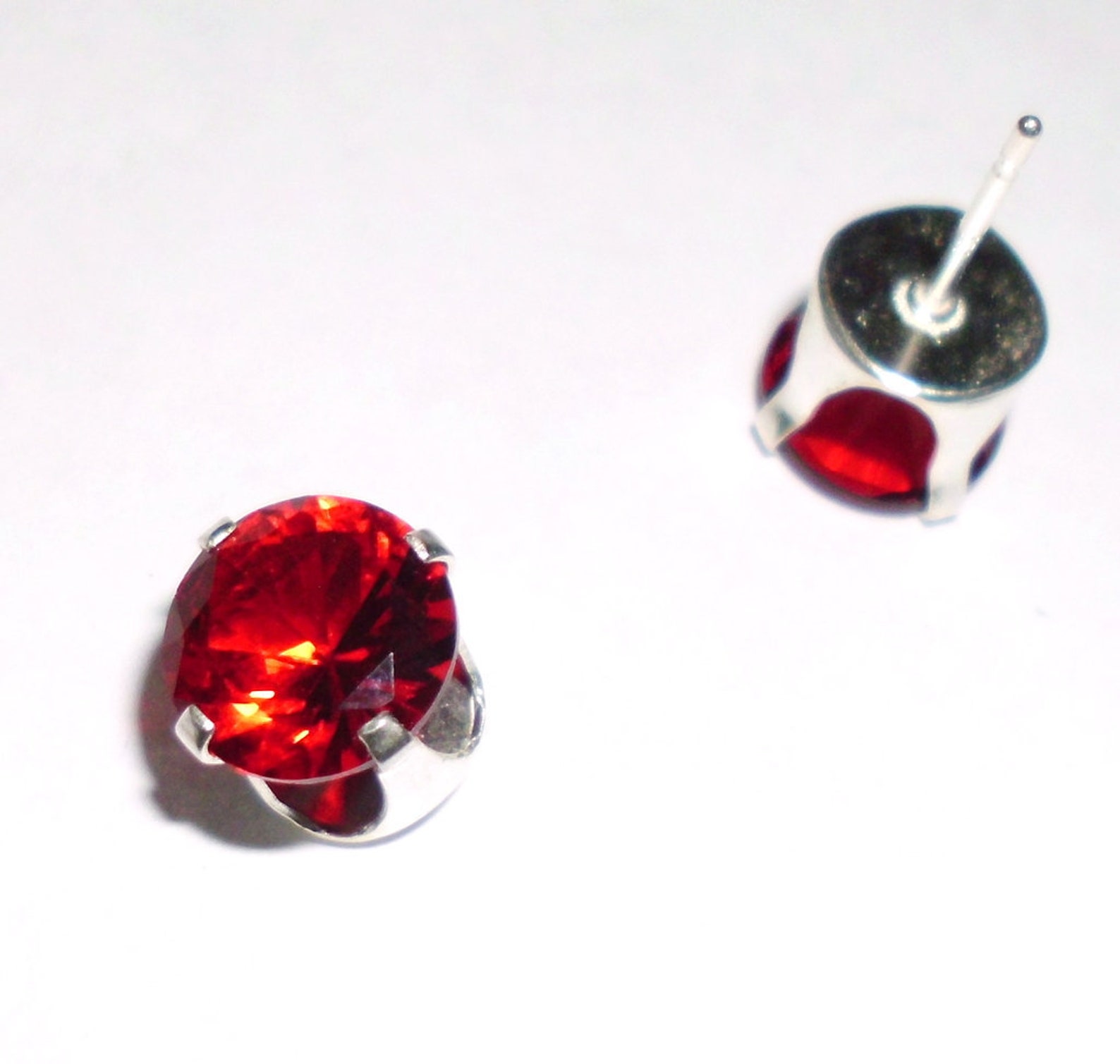 Ring Fiery RED 8mm Solid Sterling Silver Screaming Red- Custom Handmade ...