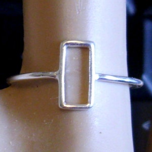 Rectangle Ring - Solid Sterling Silver is Eco Friendly From Recycled ...