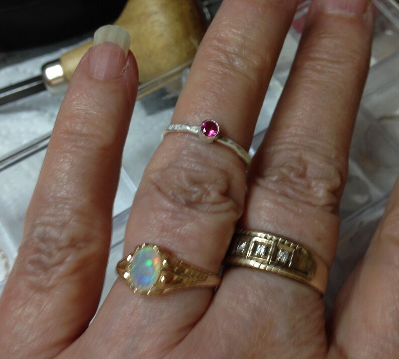 Ring Lab Ruby in Eco Friendly Recycled Sterling Silver - Custom Made in ...