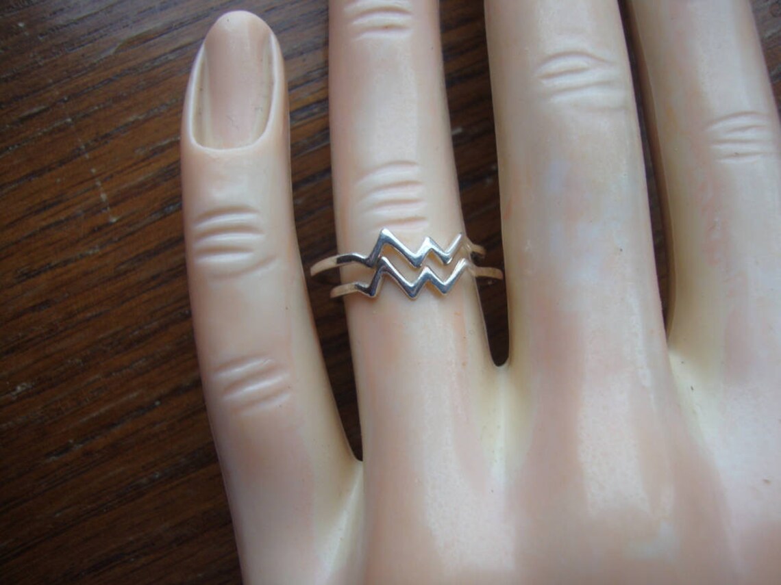 Ring Set when Two Hearts Beat as One Solid Sterling Silver - Etsy