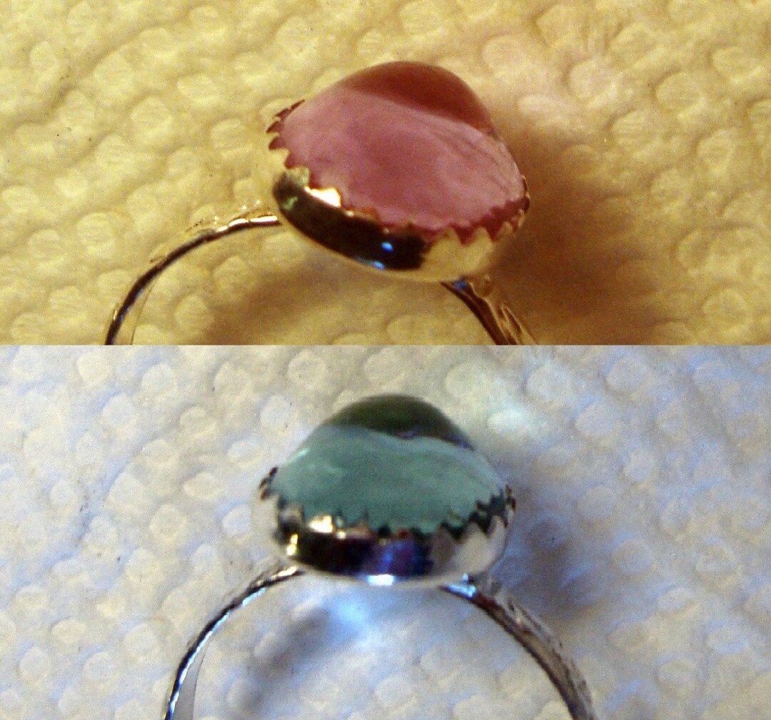 Alexandrite Ring Color Change Blue to Pink 12x10mm Zandrite Eco ...