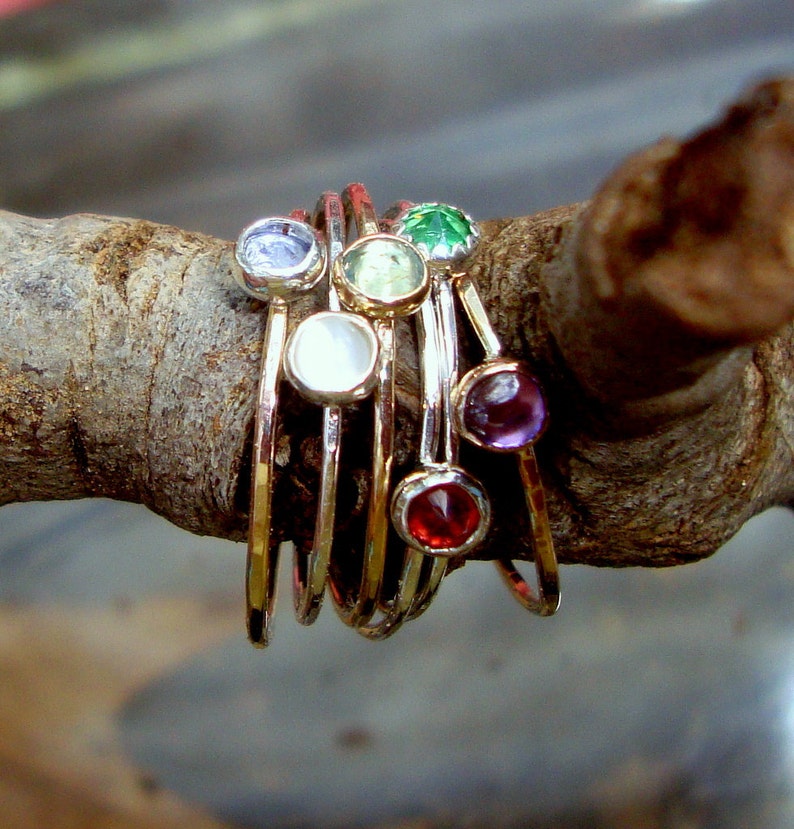 Ring Delicate Build-your-own Stack W Your Chosen - Etsy