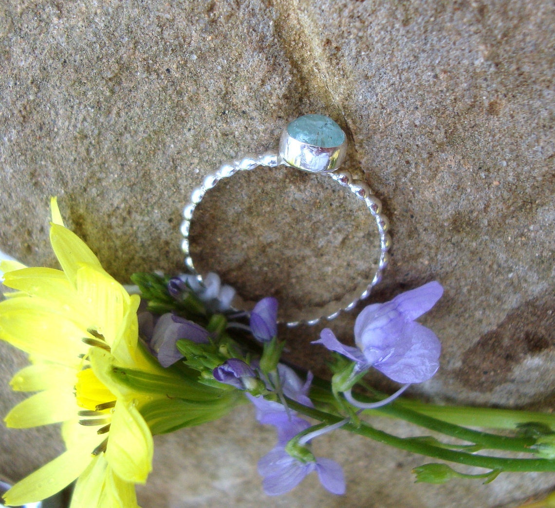 Aquamarine Ring Oasis Natural Blue Aqua in Eco Friendly - Etsy