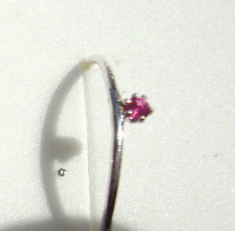 Ruby Ring Tiny Ruby Side Set on Eco-friendly Sterling Silver | Etsy