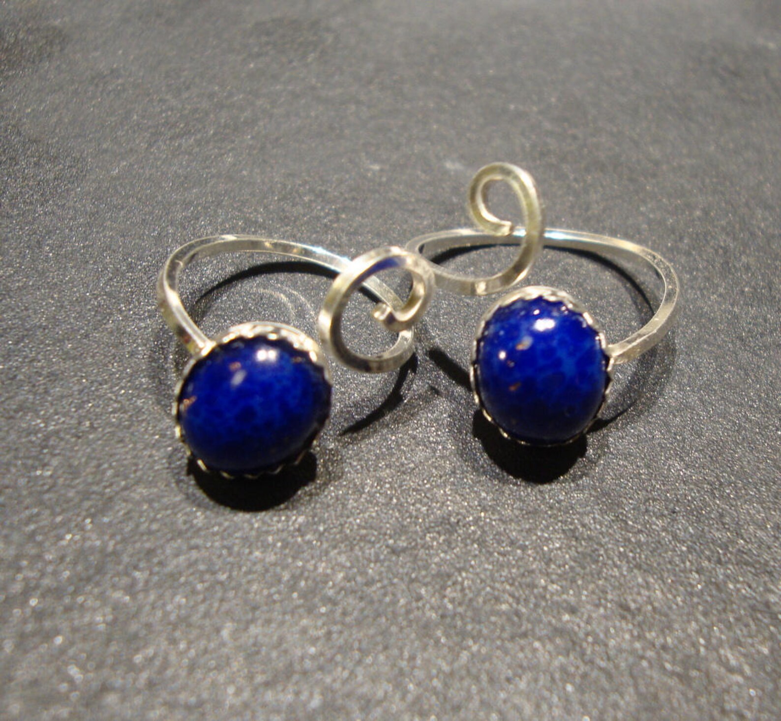 Lapis Ring Adjustable -choose Sizes 3 to 15- 10x8mm Solid Silver (925 ...