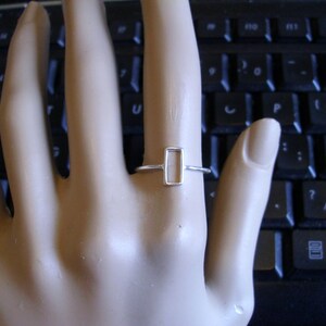 Rectangle Ring - Solid Sterling Silver is Eco Friendly From Recycled ...