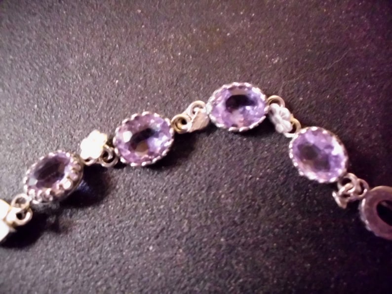 Alexandrite Bracelet Color Change Lab, Crown Set in .925 Sterling ...