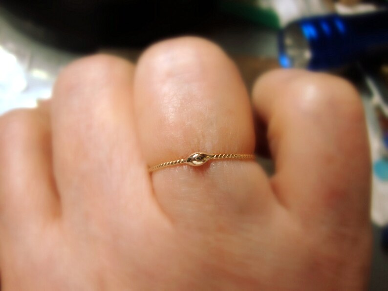 Ring Tiny BUMP in 10K, 14k Solid Gold, OR Sterling Silver -custom Size ...