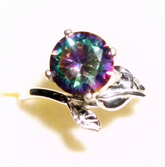 Ring Mystic Rainbow Topaz Purple Magic in Sterling Silver - Etsy