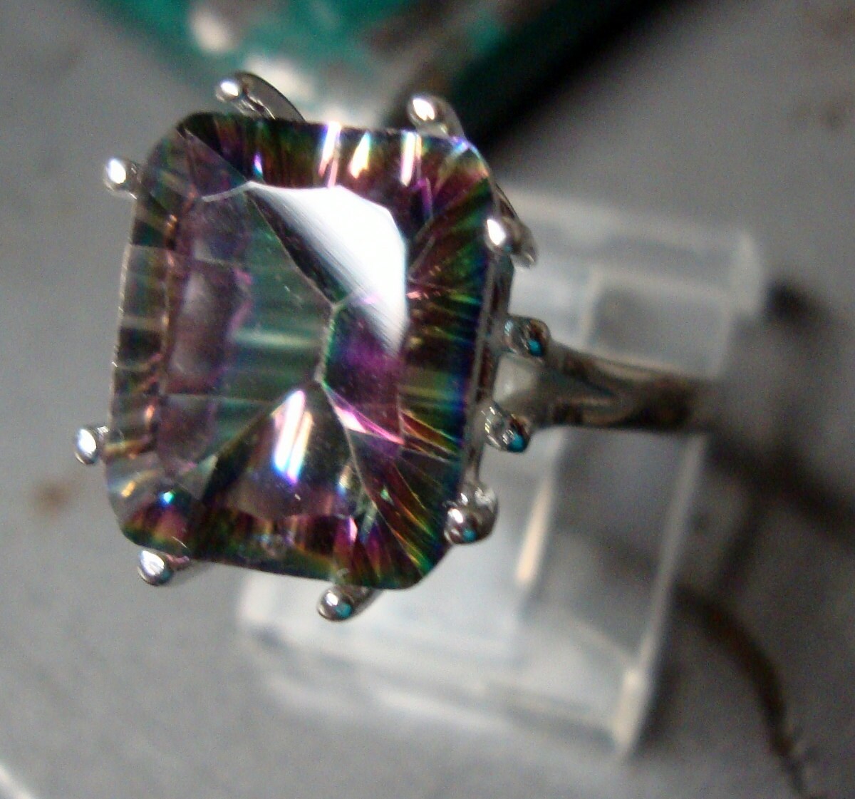 Ring Mystic Rainbow Topaz DAZZLING in Sterling Silver - Earth Friendly ...