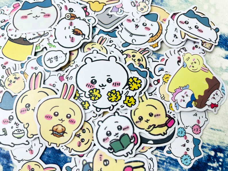 60 Chiikawa Sticker Set Chiikawa Stickers Cartoon Cute Ins Explosion ...