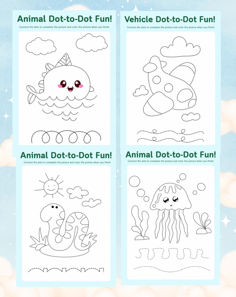 Preschool & Kindergarten Line Tracing Worksheets , 30 Pages Fine Motor ...