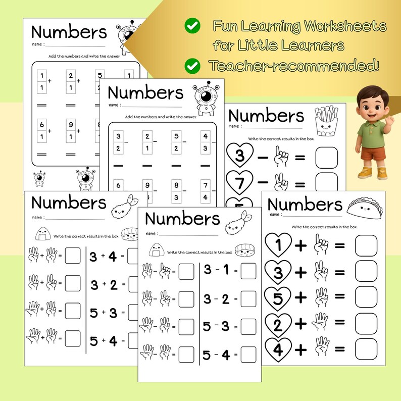 Preschool Numbers Workbook 1-10 | Kindergarten Math Worksheets ...