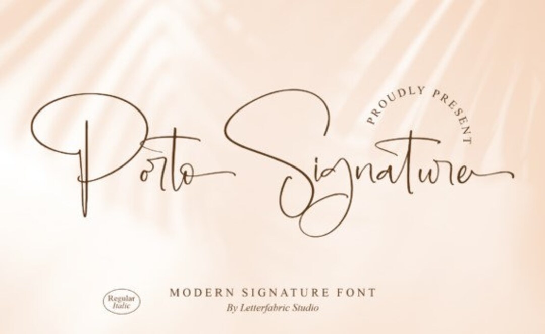 Porto Signature Font, Bold Font, Classic Font, Script Font, Vintage ...