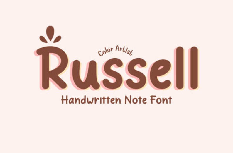 Russell Font, Comic Font, Cartoon Font, Display Font, Vintage Font ...