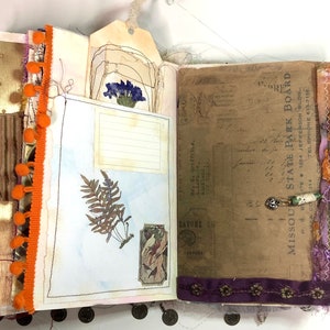 Gypsy Boho Junk Journal Soft Cover Chunky Vintage Silk Handmade ...
