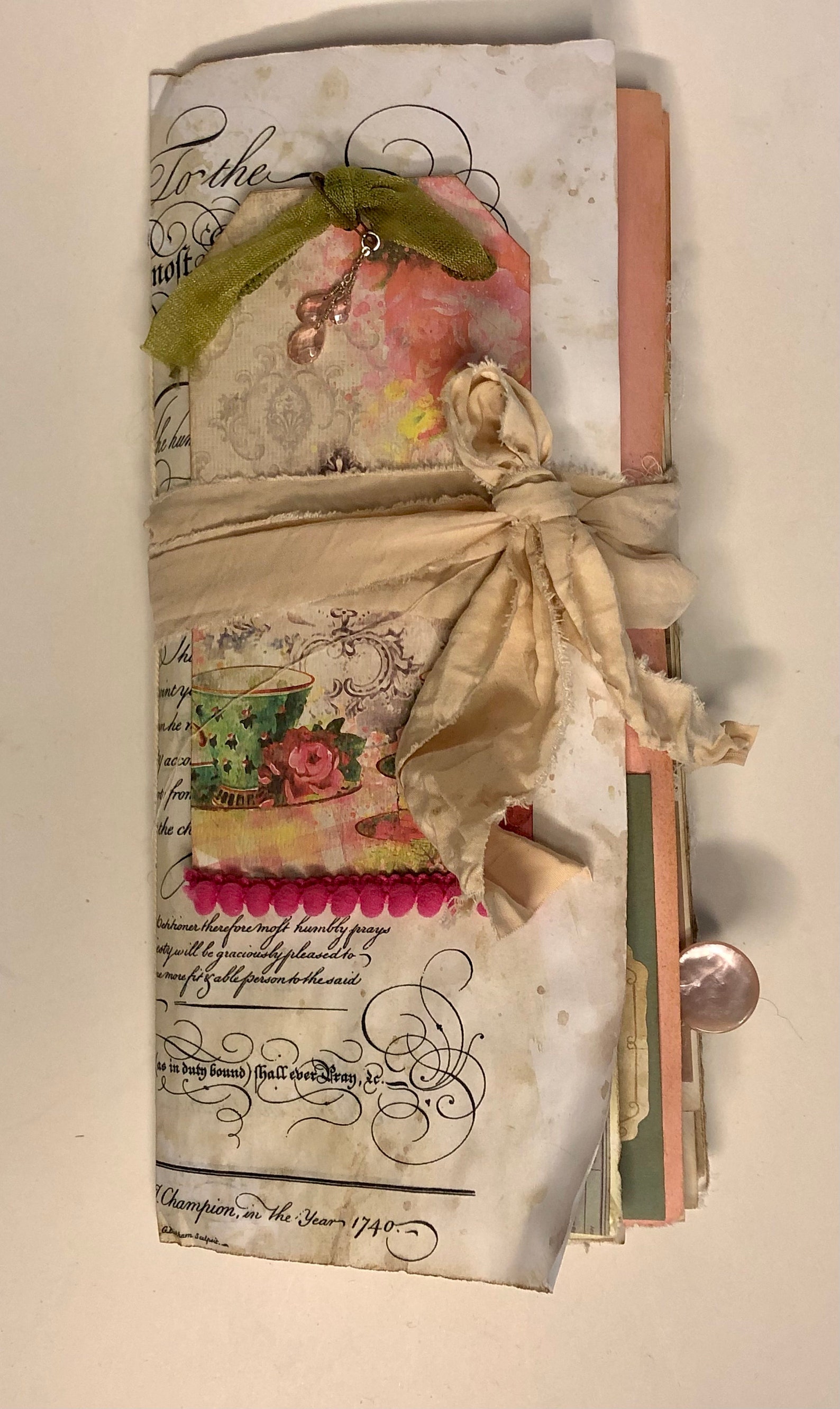 Handmade Slim Junk Journal Notebook Vintage Skinny - Etsy