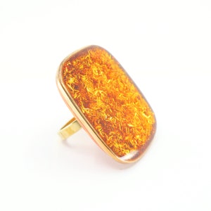 Handmade Rectangle Resin Ring, Composition Shimming Ring, Handmade Ring ...