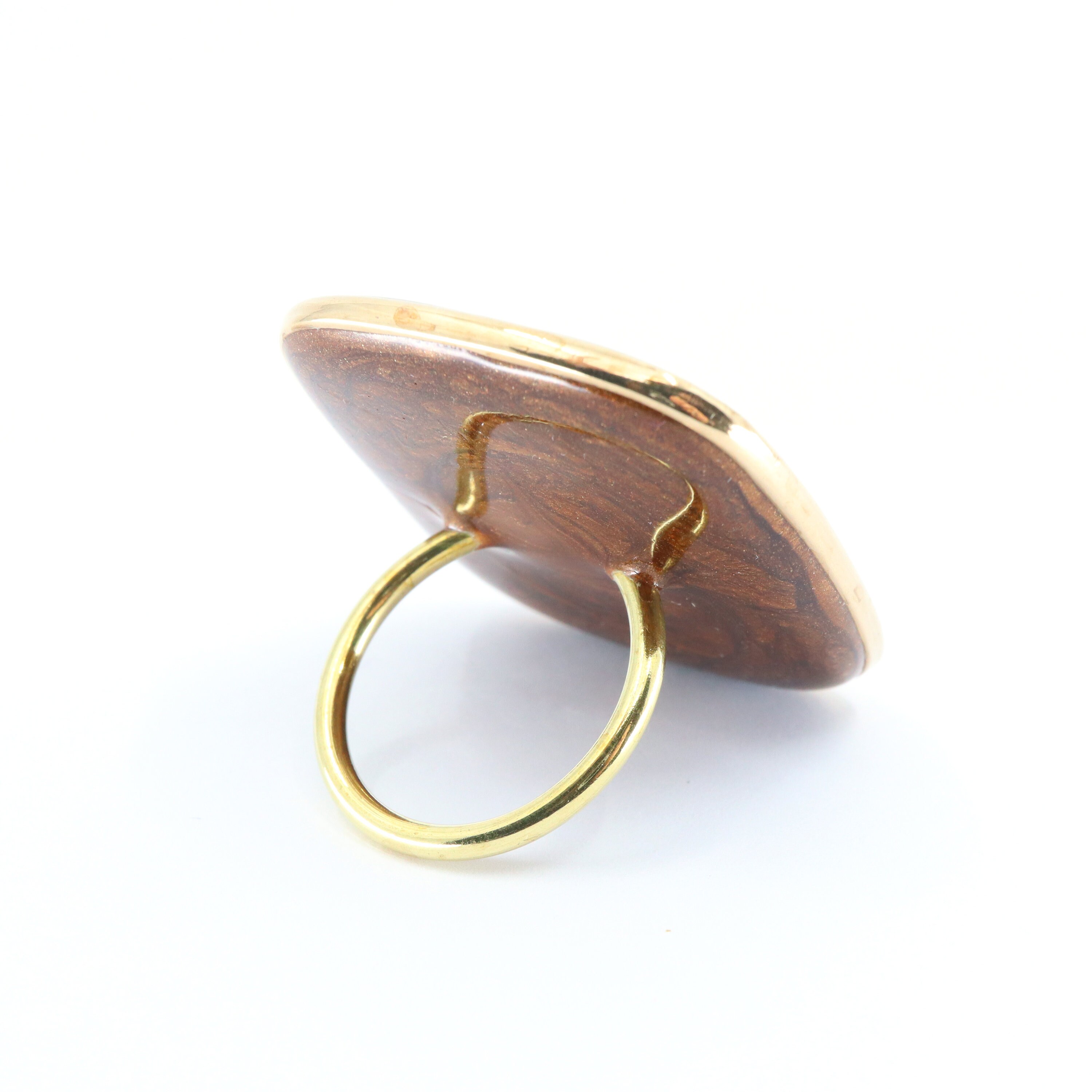 Handmade Rectangle Resin Ring, Composition Shimming Ring, Handmade Ring ...