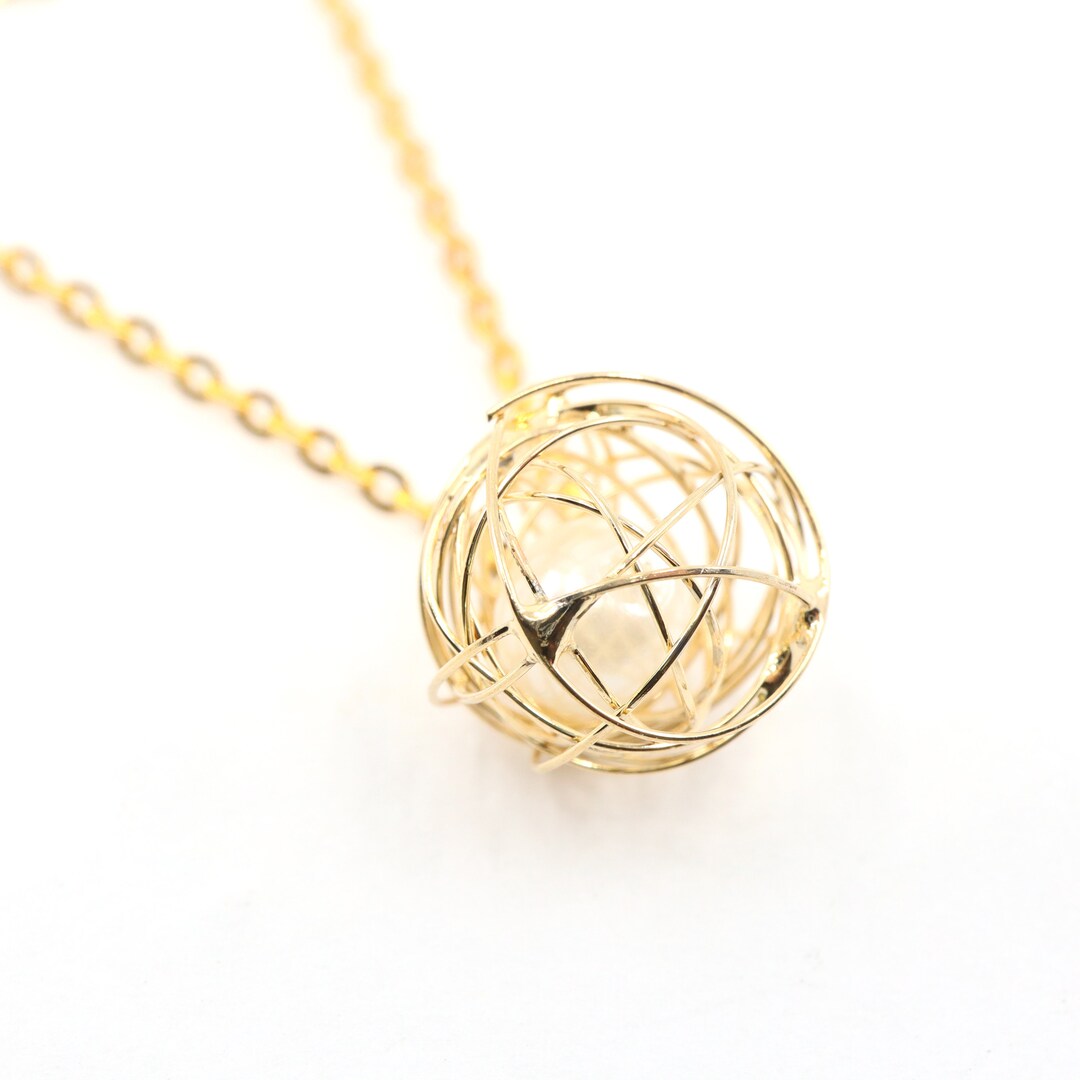 Wire Mesh Ball With Synthetic Pearl Charm Wire Ball Charm - Etsy