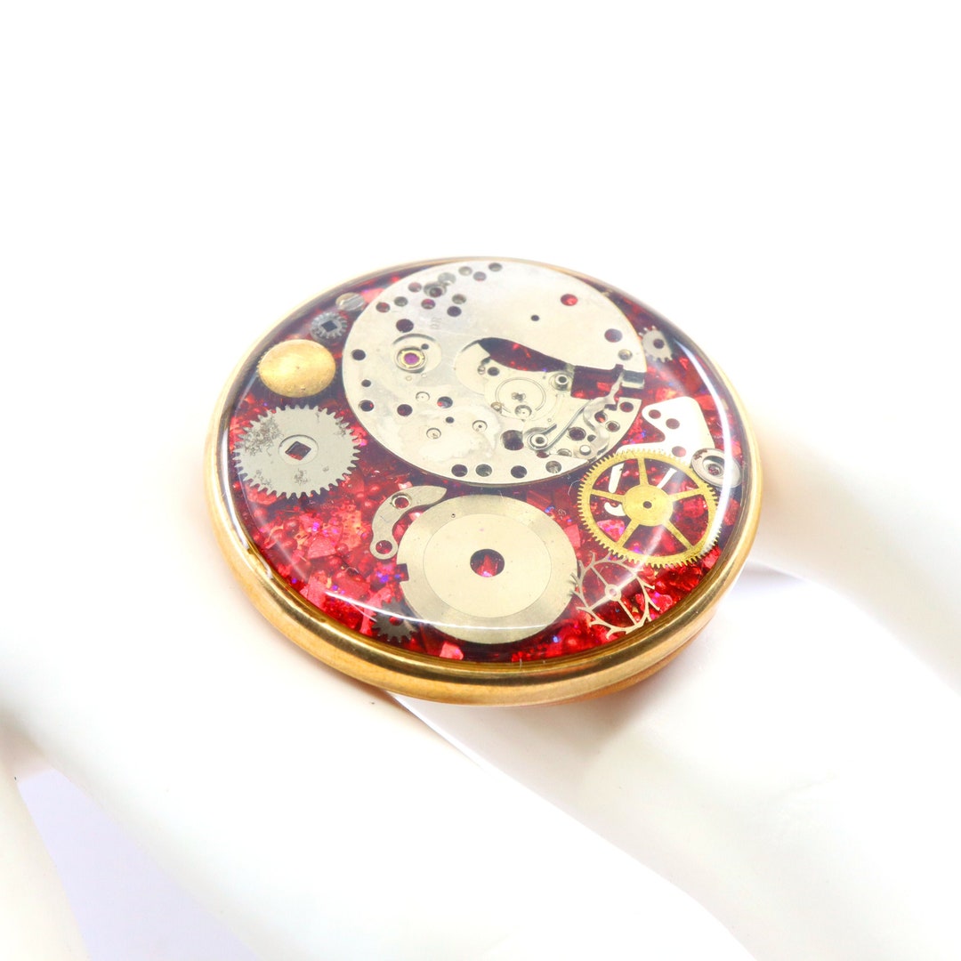 Handmade Steampunk Ring, Circle Ring, Vintage Watch Movements Ring ...