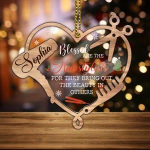 Personalized Hairstylist Hairdresser Ornament Keepsake, Custom Barber ...