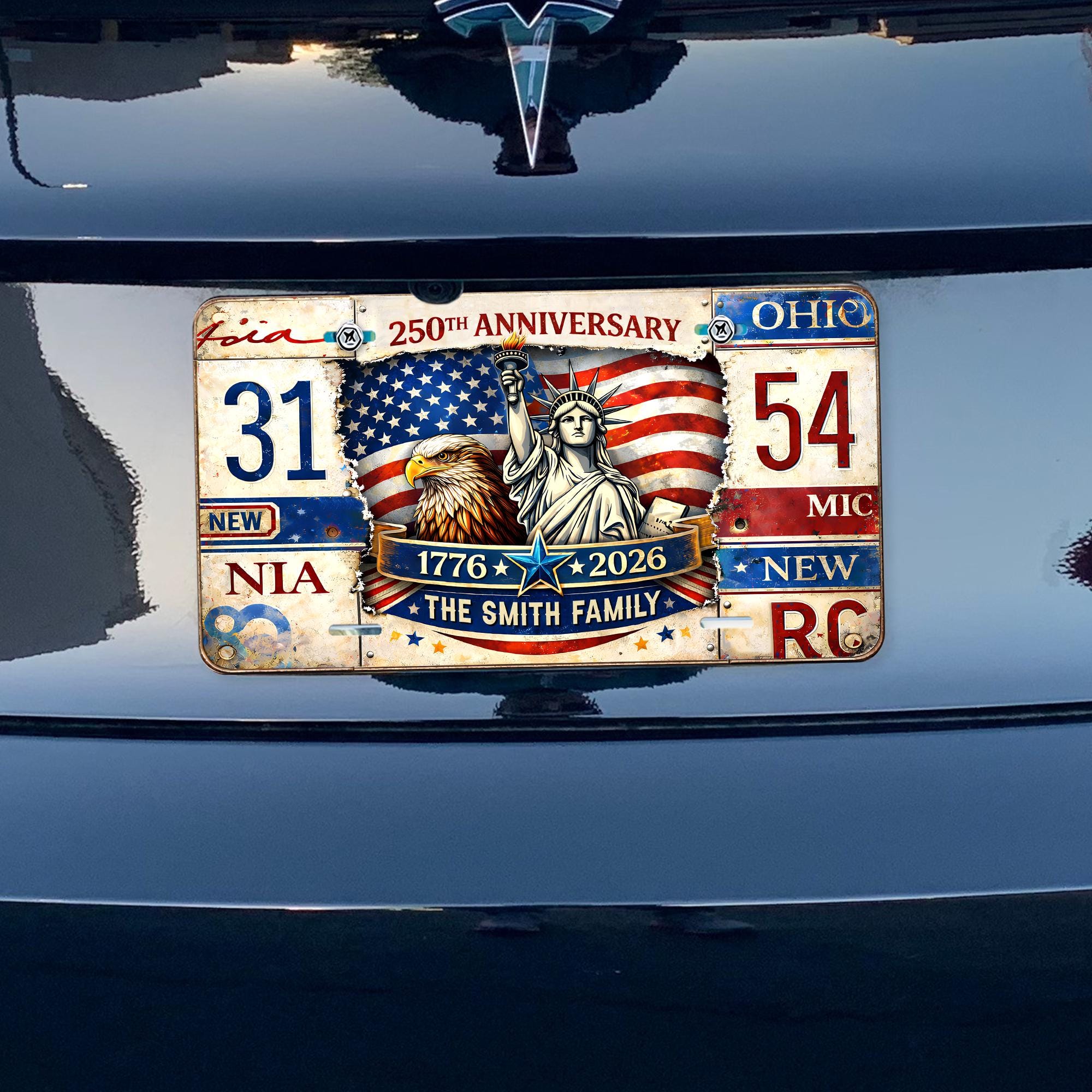 Personalized License Plate 250th Anniversary 1776–2026, Patriotic 4th ...