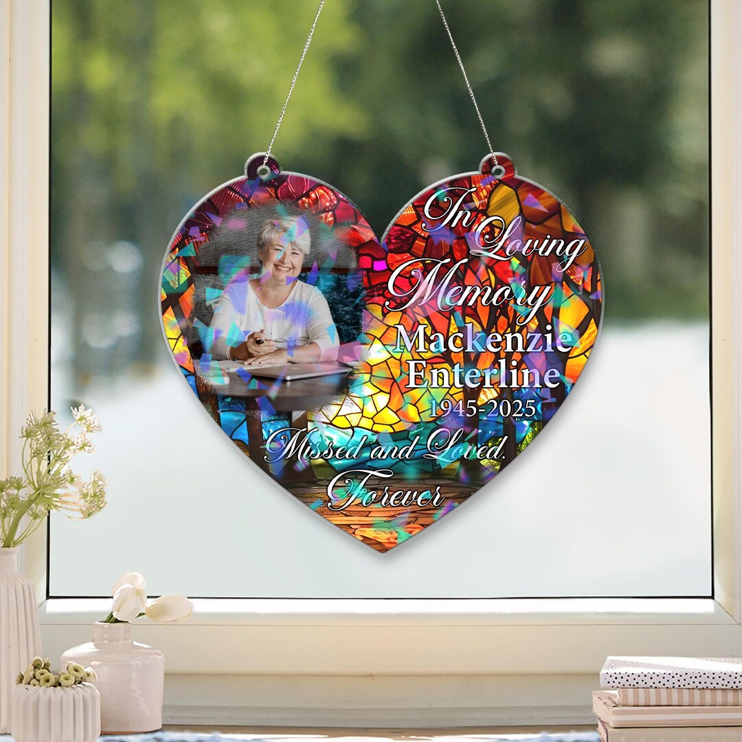 Personalized in Loving Memory Grandma Suncatcher Window Decor, Loss of ...