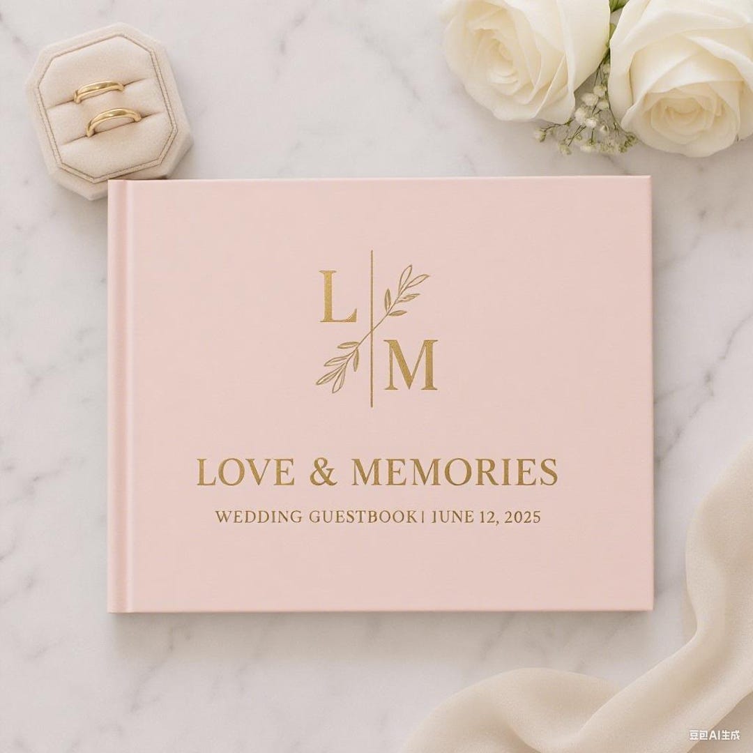Personalized Wedding Guest Book, Elegant Wedding Guest Book, Engagement ...