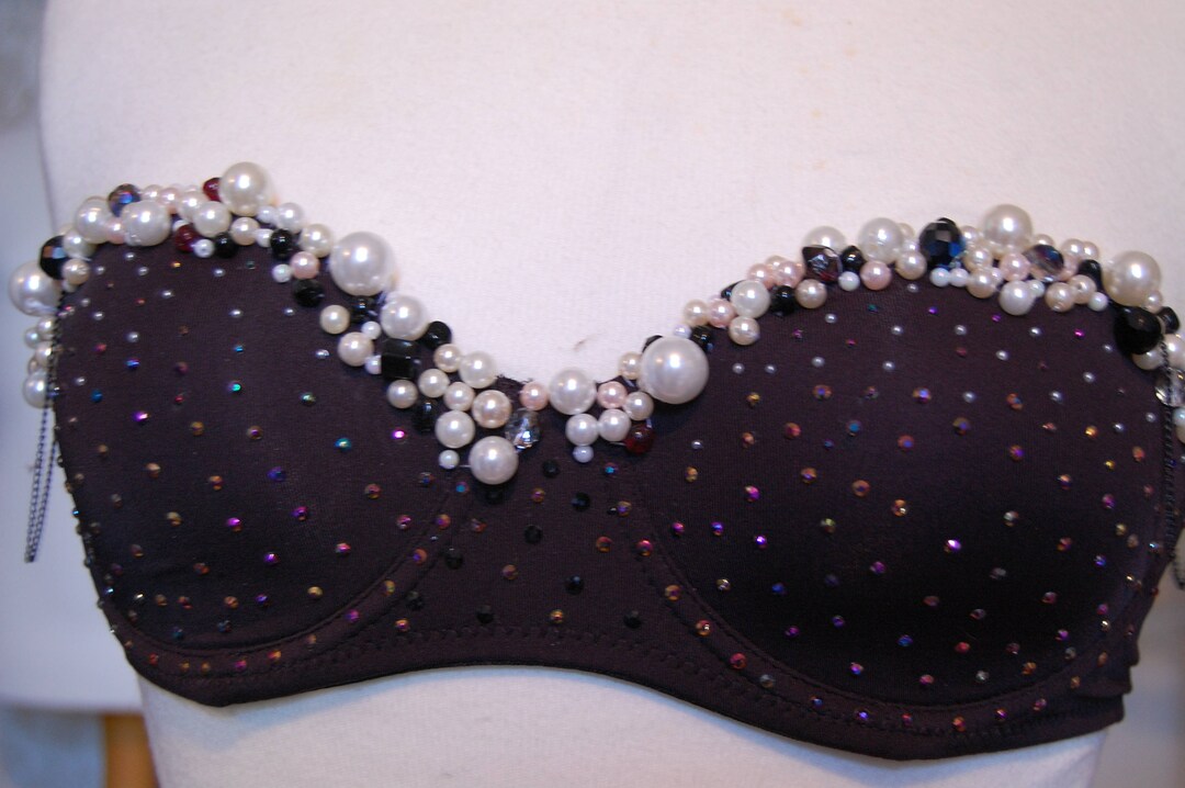 Hand Embellished Bra - Etsy