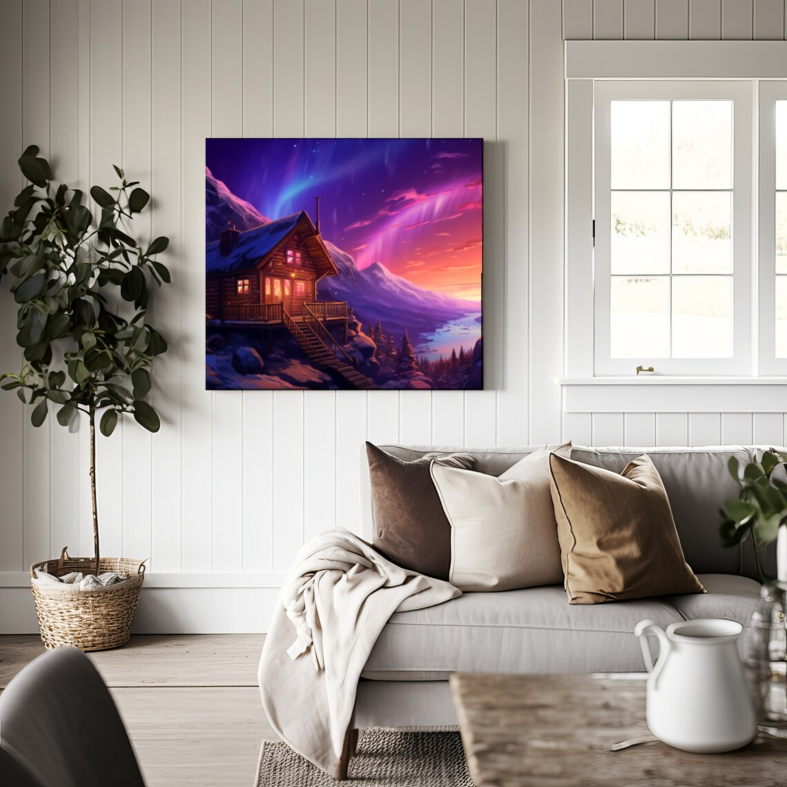 Night Sky Sunset, Room Decor, Landscape Art, Artful Art Gift, Scenery ...