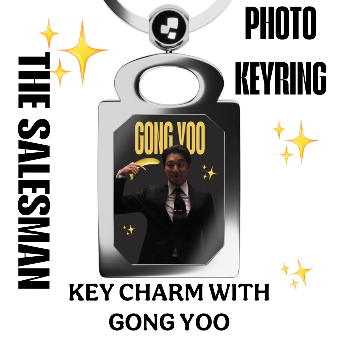 Keychain With Gong Yoo, Fan Art, the Salesman, Rectangle Photo Keyring ...