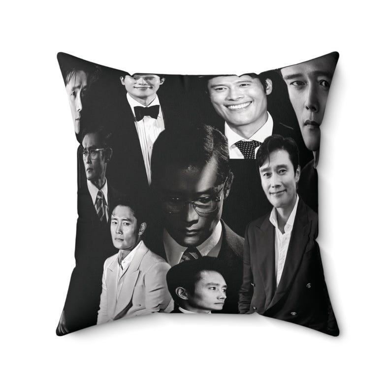 Korean Actor Lee Byung Hun Spun Polyester Square Pillow - Frontman 001 ...